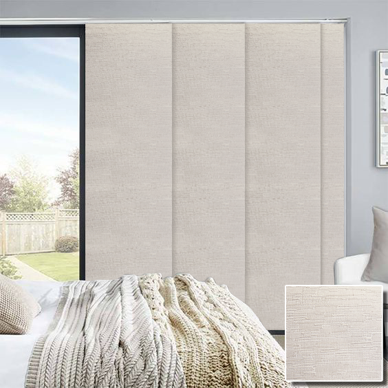 Luxury Wooden Texture Adjustable Panel Glide Blinds | Panel Blinds ...