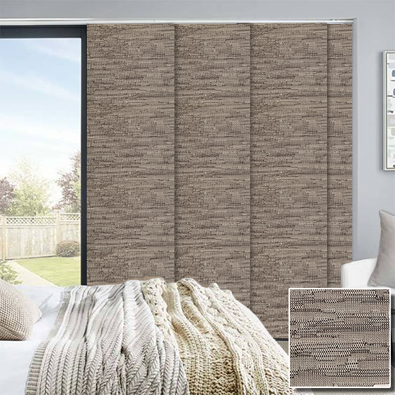 Luxury Wooden Texture Adjustable Panel Glide Blinds | Panel Blinds ...