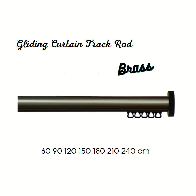 Modern Curtain Track Rod with GLIDERS - 4 Colours | Curtain Rod Joiner ...