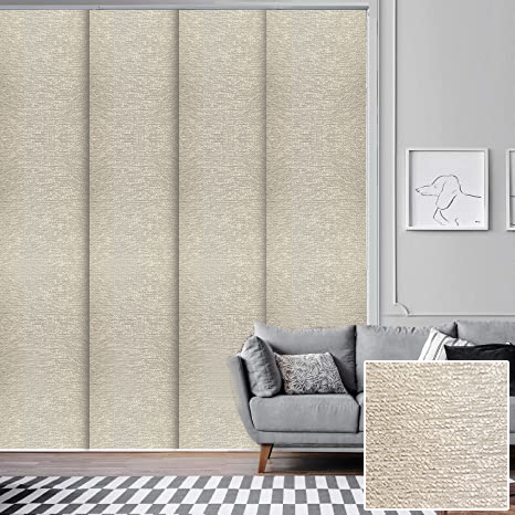Luxury Straw Texture Adjustable Panel Glide Blinds | Luxury Straw ...